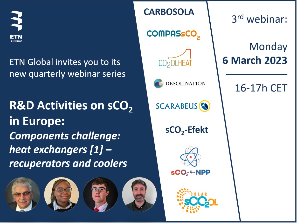 Webinar series on sCO2 – third episode: Heat Exchangers [1 ...